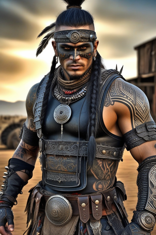 Post-apocalyptic veteran tribal warrior survivor A surviving... by ...