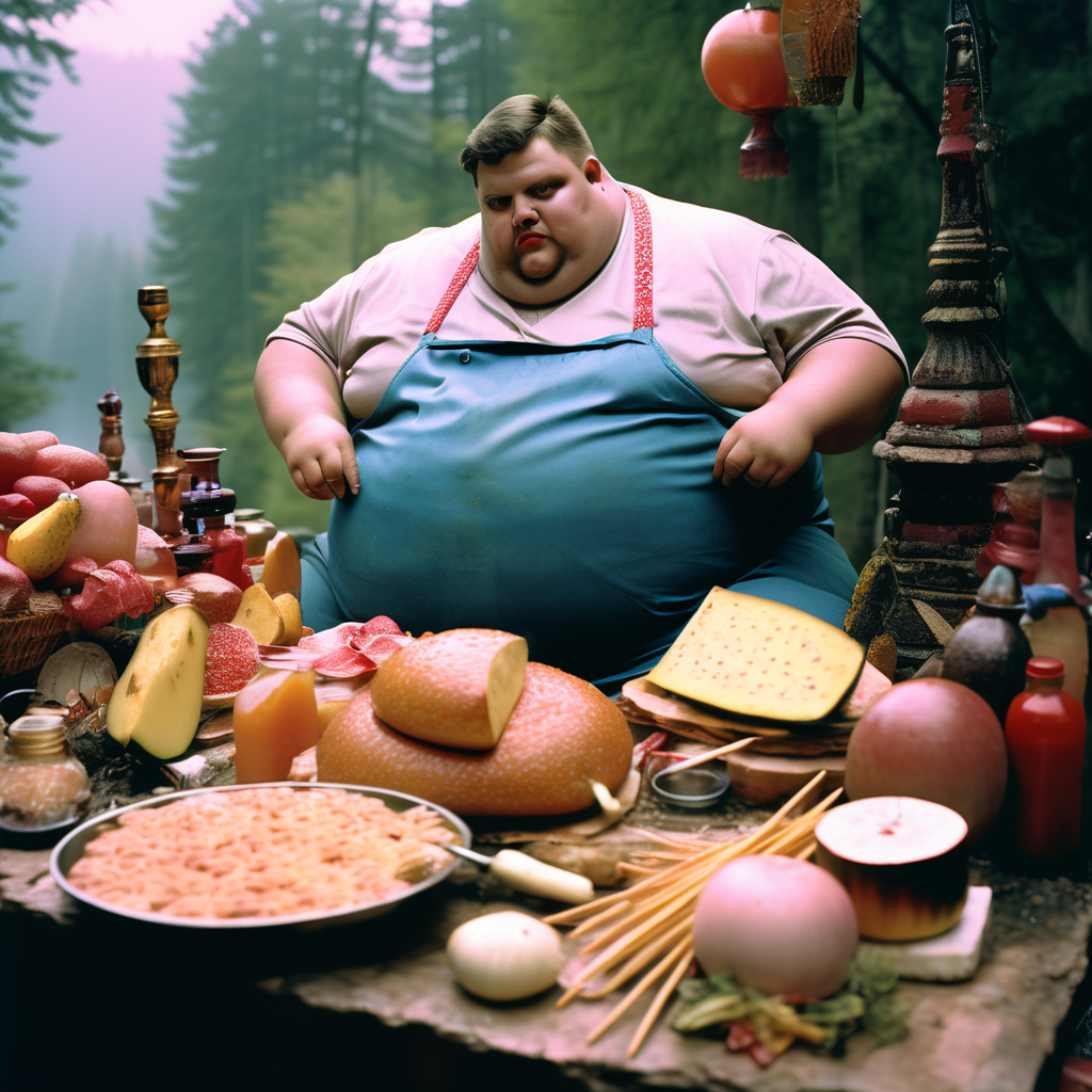 Analog photo of fat croatian ridiculous dada absurdity color by ...