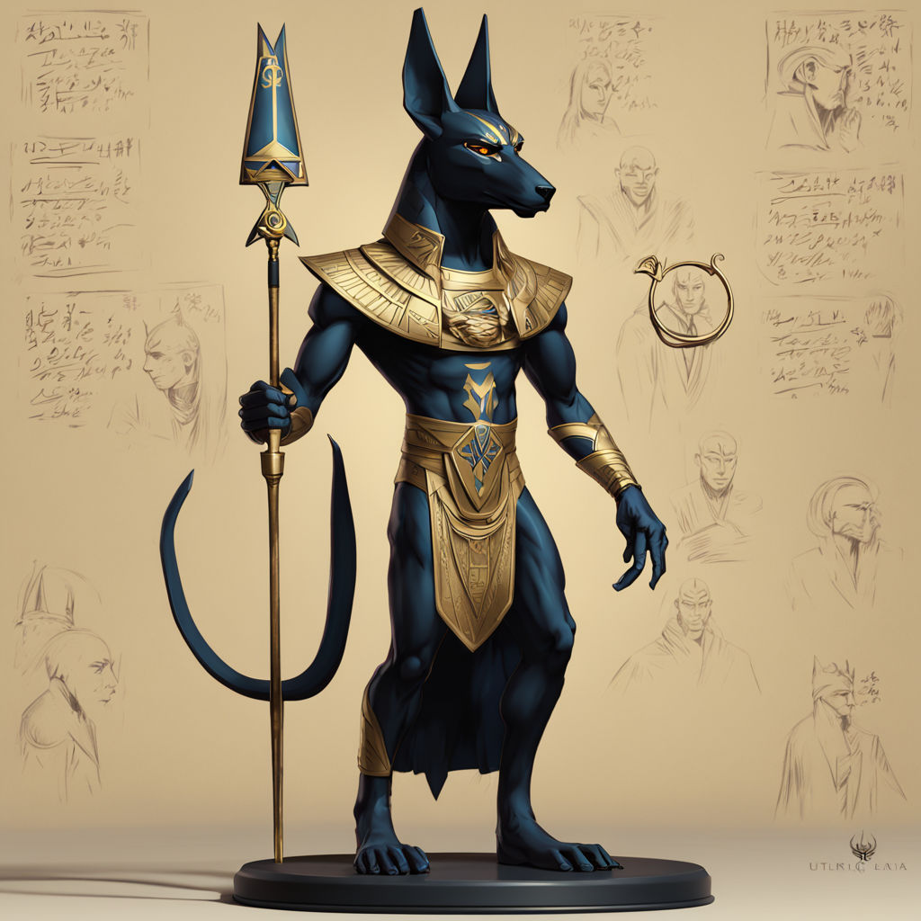 Anubis character conceptual figure by alex grant - Playground