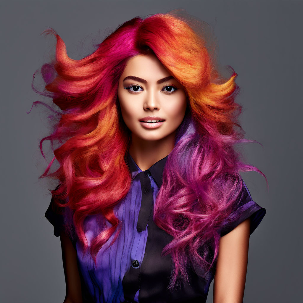 Make an ad for a hair colour product with a maodel flaunting... by Syed ...