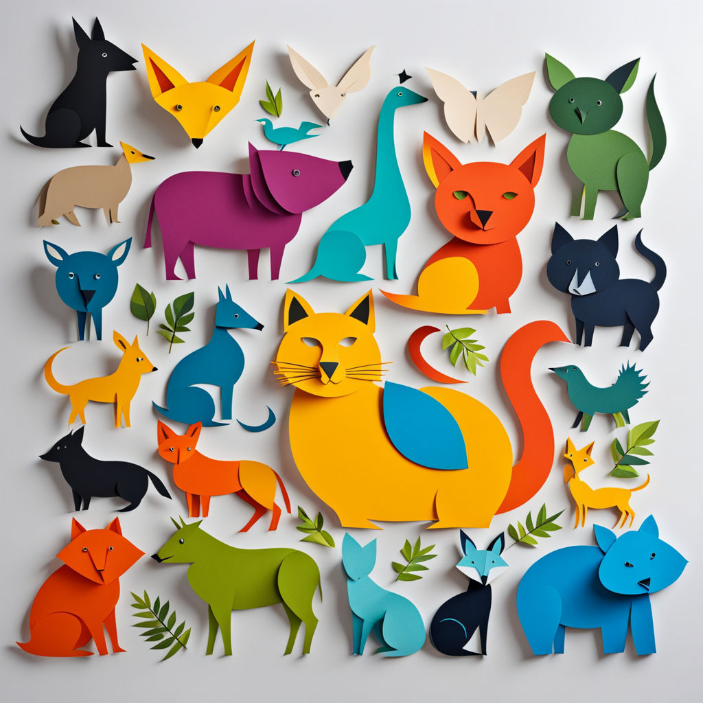 Animal shape made from paper cutouts by _rootia Reartion - Playground