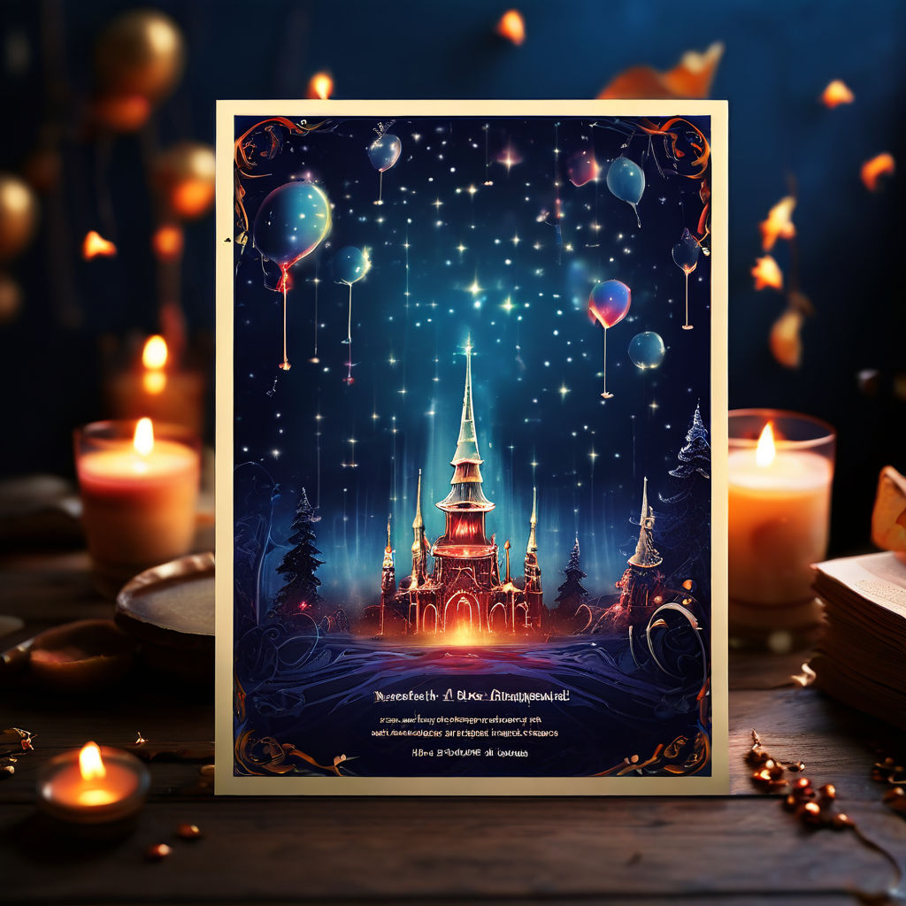 Gradaiton party invitation in magic themes by Timaa hm - Playground