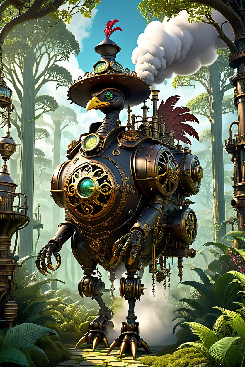 A whimsical steam-powered humanoid by Oleg Ts - Playground
