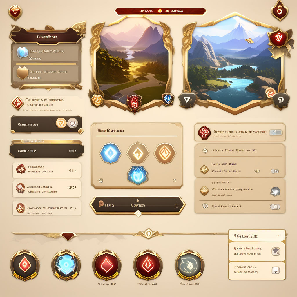 User interface for a game in the style of Genshin Impact by Jose Parada ...