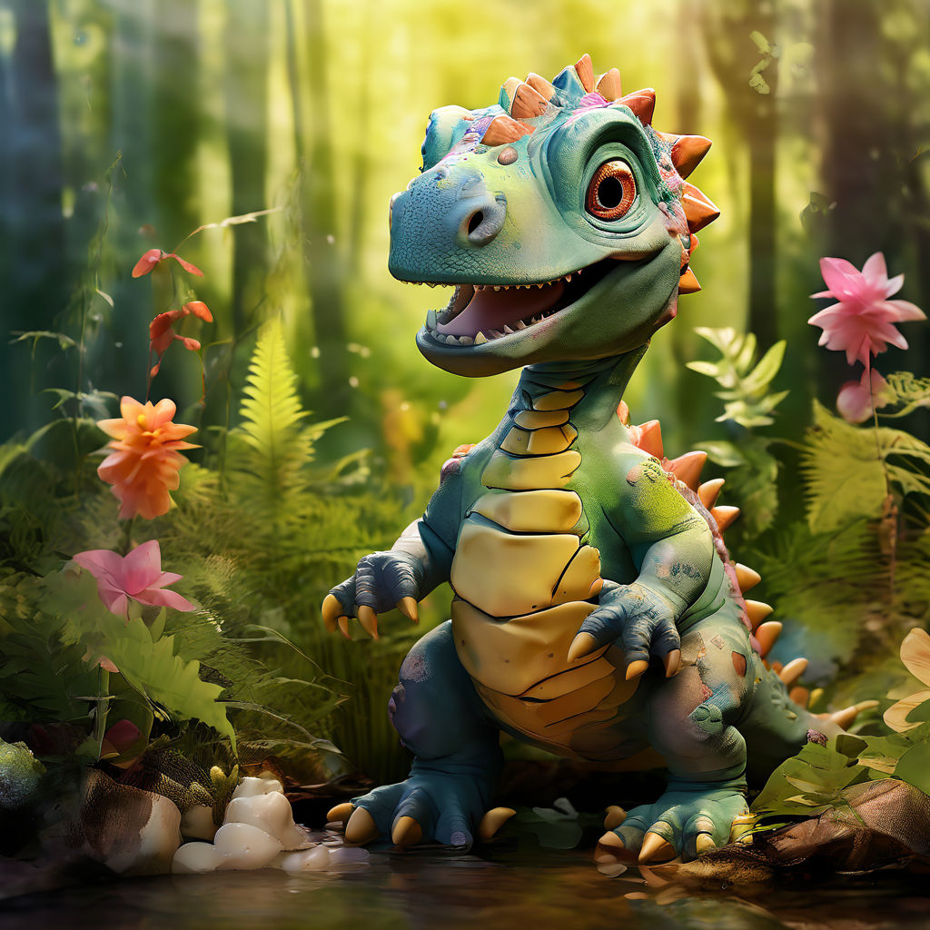 Imaginative baby dinosaur named Dooly by uwhang - Playground