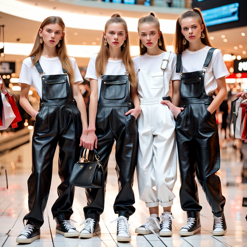 Foursome cute teens by Lack Leder - Playground