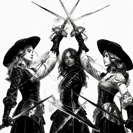 Three musketeer girls by Leena - Playground