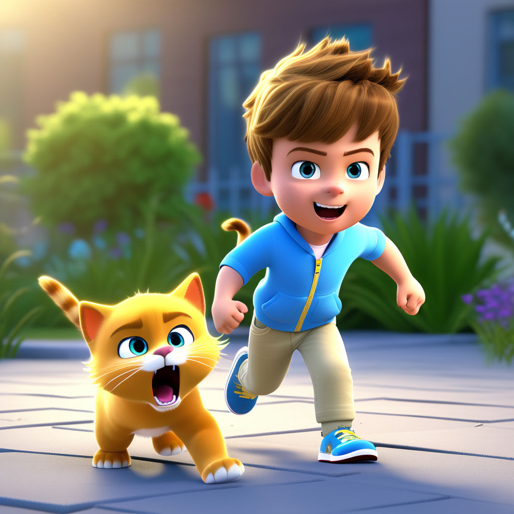Boy 5 year-old cartoon 3d animation character small and shor... by ...