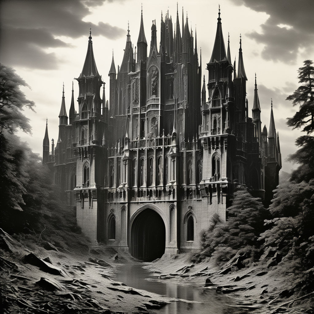 Gothic castle exuding a malevolent aura by yuki s - Playground