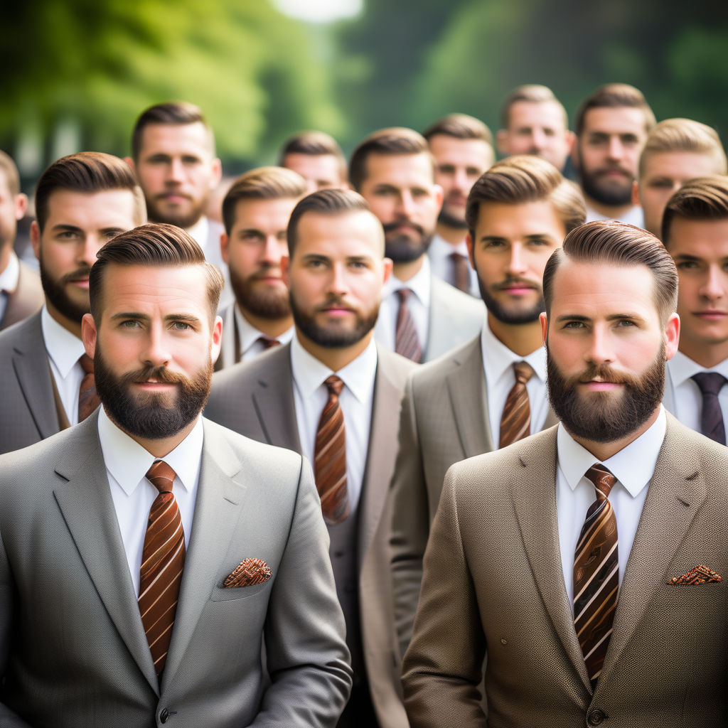 A large group of male Jehovah's Witnesses by Æ Tech - Playground