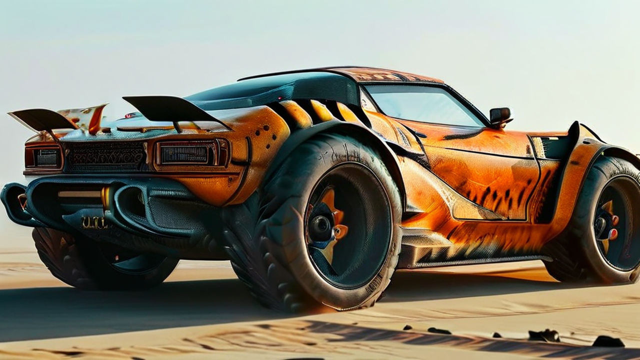 Mean looking tiger themed tall sports car by Narayan - Playground