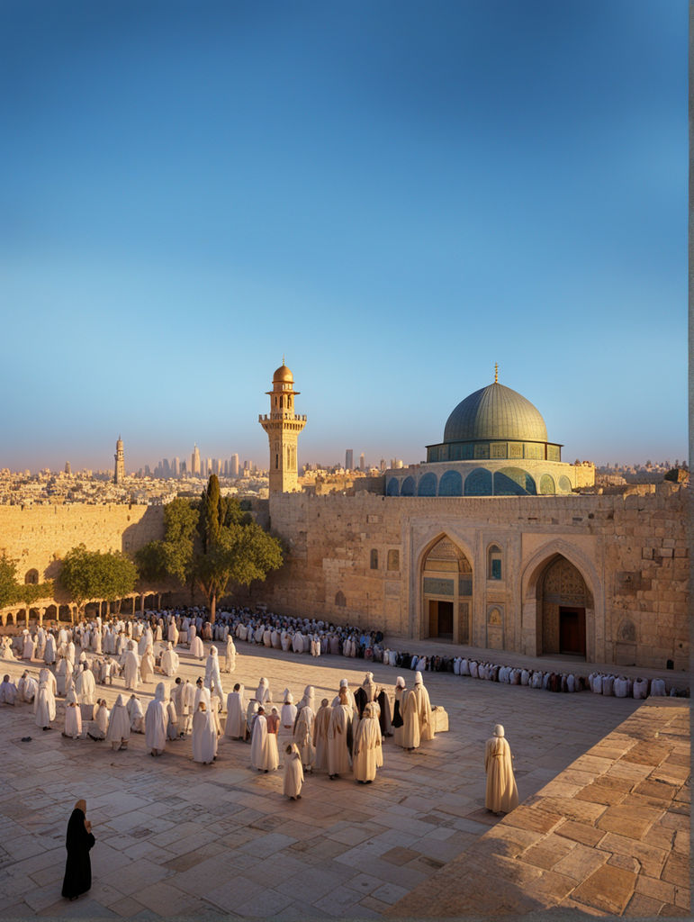 Al-Quds Mosque at sunrise by Bakki Ilyas - Playground