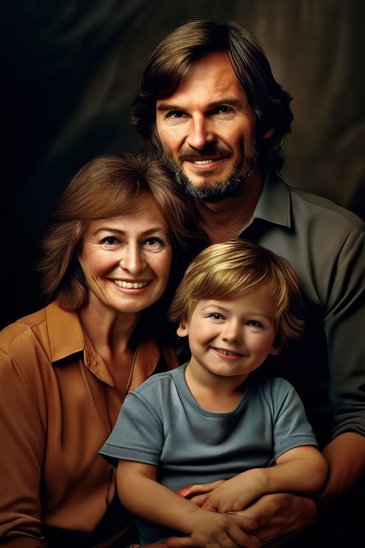 Little Steve Jobs with his father and mother. they looked ch... by ...