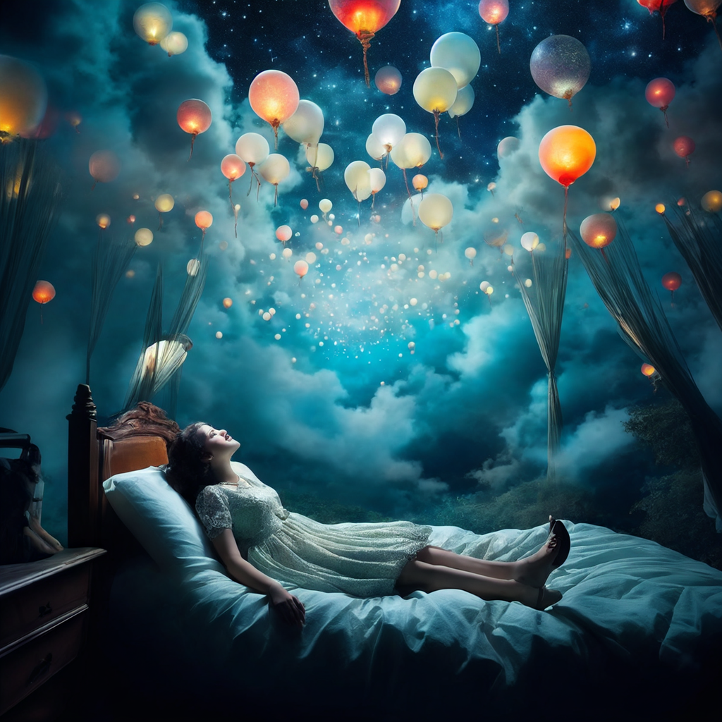 Realistic photography of a happy surreal really weird dream. by ICE ...