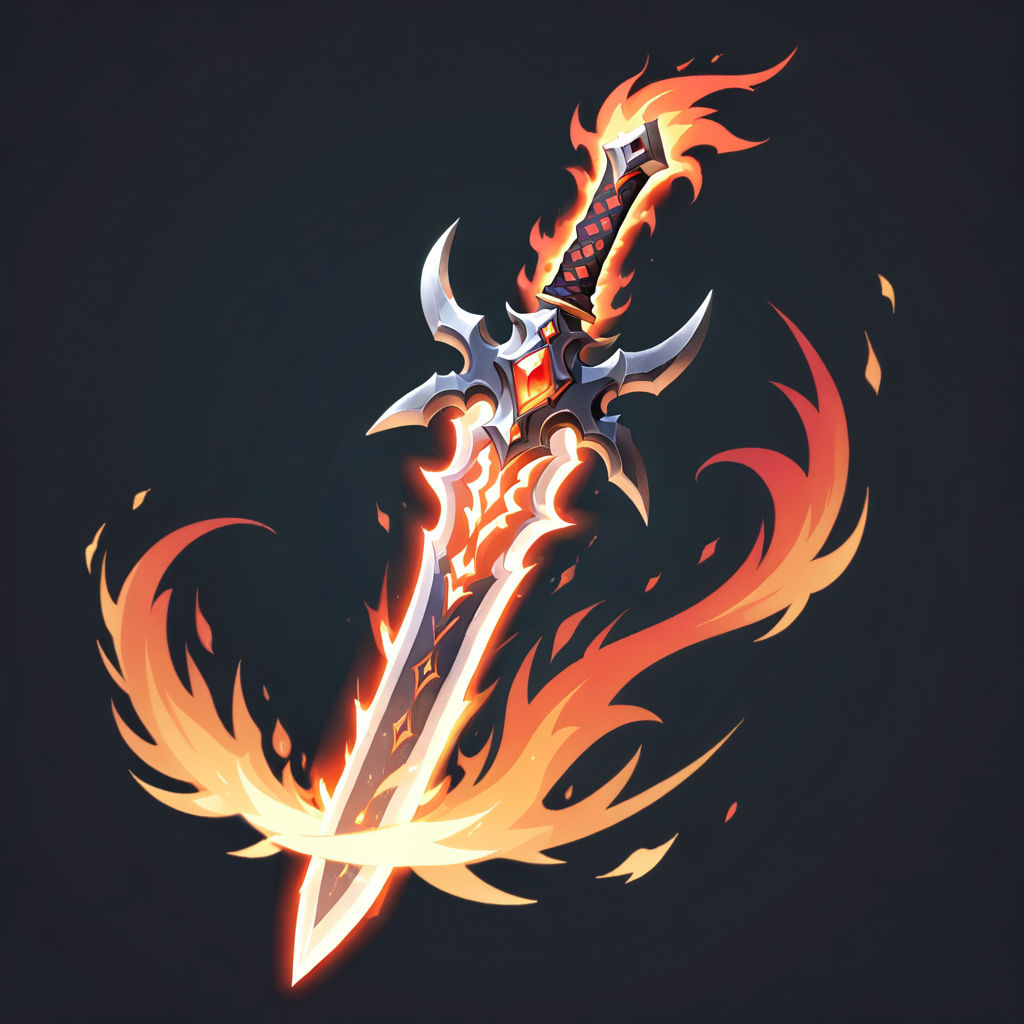 A two handed sword icon representing the Fire Surge skill by icargsed ...
