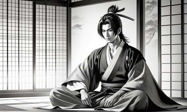 Young Japanese samurai man by Rodrigo Rico - Playground