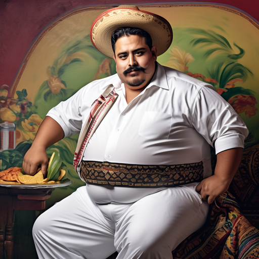 A handsome mexican man with big belly by Yael Sanchez - Playground
