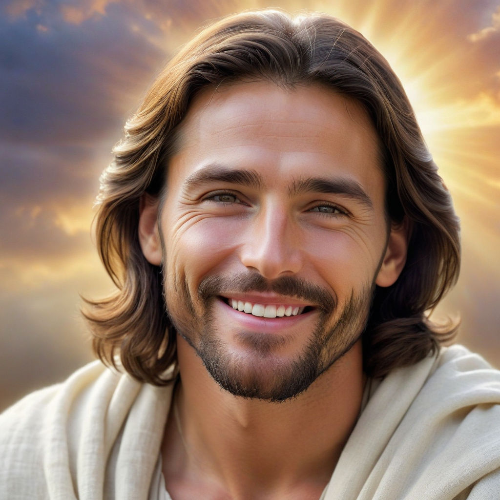 Jesus winking with a warm by Fang Chen - Playground