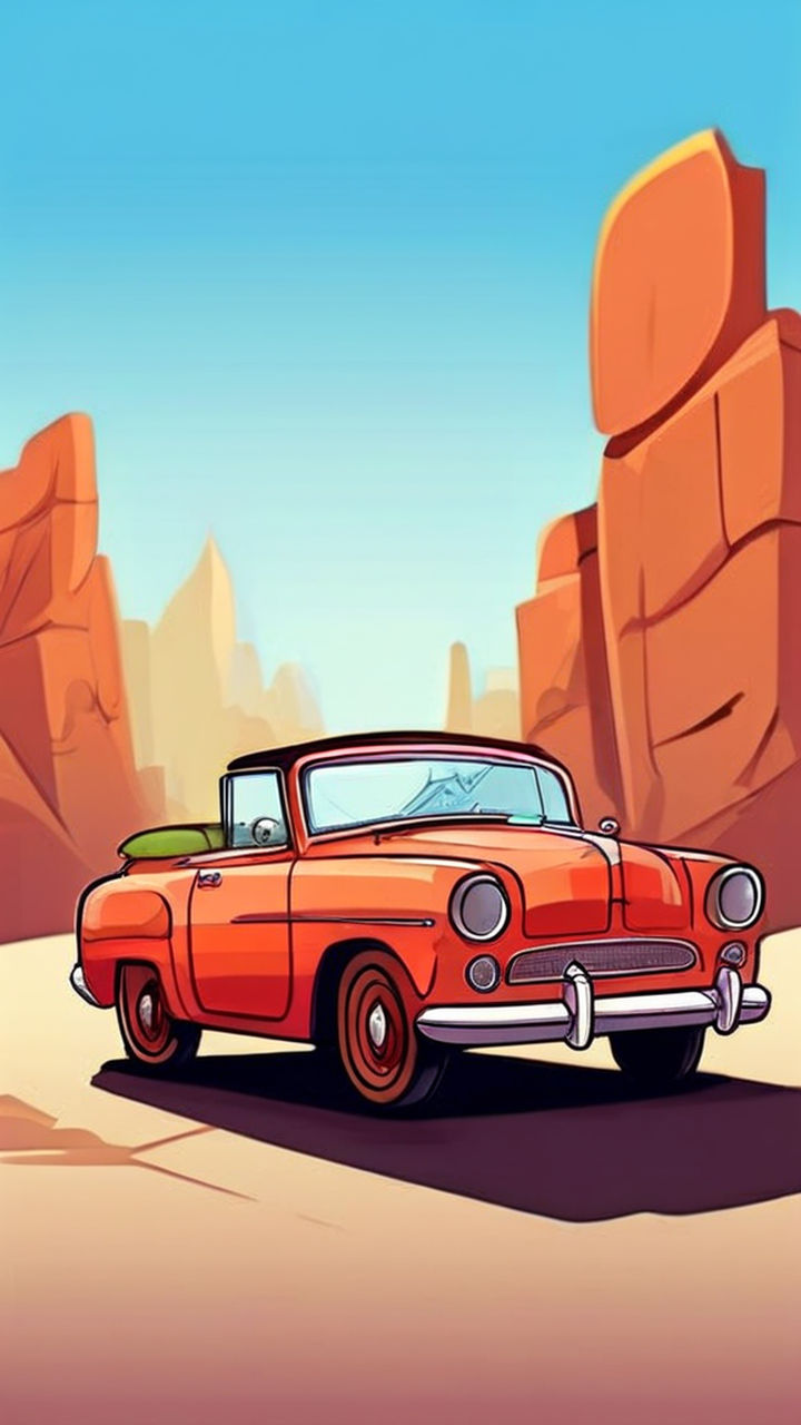 Cartoon open top side view car by kajal pawale - Playground