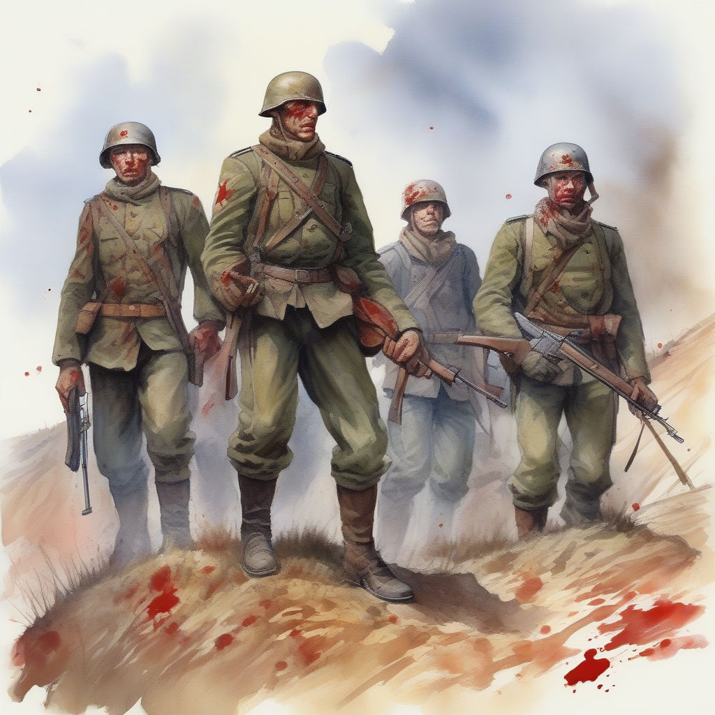 Sovietpunk battle formation of of mercenary soldiers after a... by ...