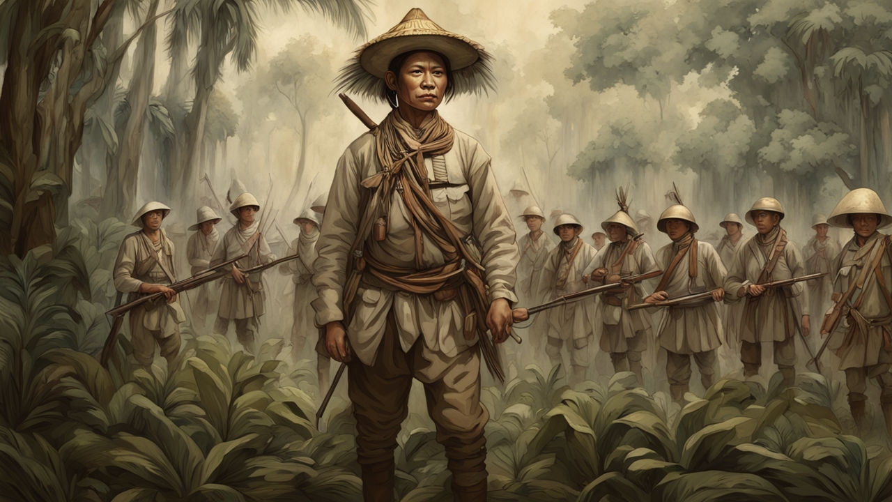 Philippine Katipunera clad in traditional baro't saya and ts... by REY ...