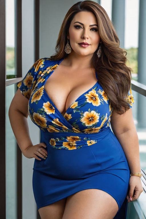 Full portrait of a beautiful plus size woman by Reo Smart - Playground