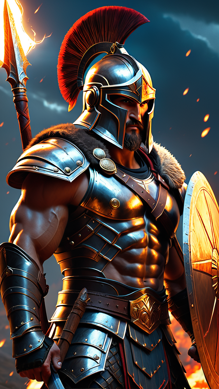 Hyper detailed full body portrait Ares the Greek god of war ... by ...