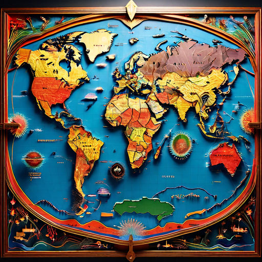 Display a world map to visually represent the interconnected... by ...