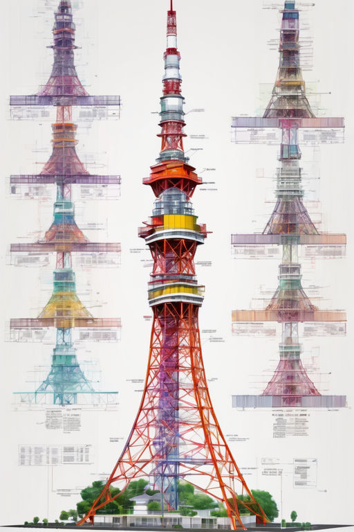 Tokyo Tower structure by Vida&voce Soares - Playground