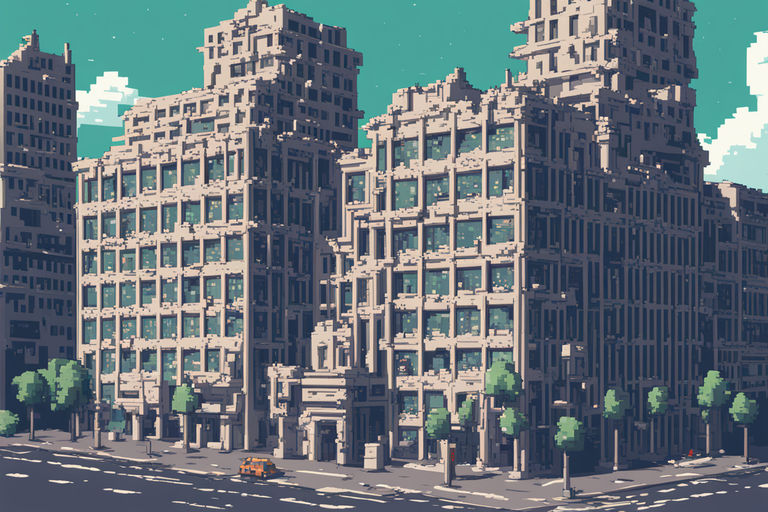 Building, pixel art by Politickaar - Playground