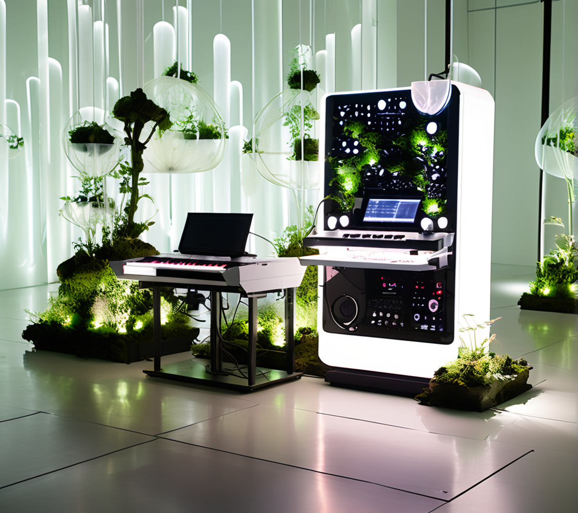 Concept art for a DIY Neo-Edo Synth Bio Acoustic Laboratory by Arik ...