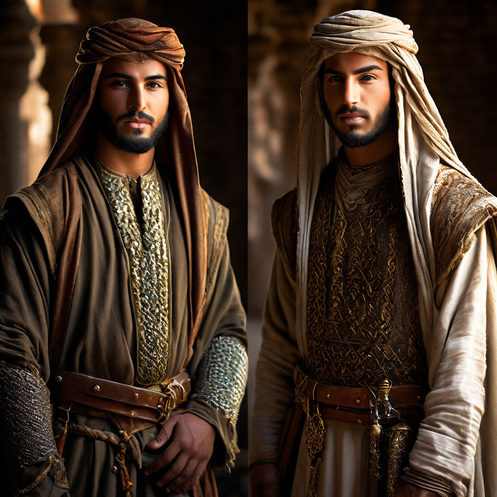 Two images of a young Medieval Era Fatimid Caliphate noblema... by ...