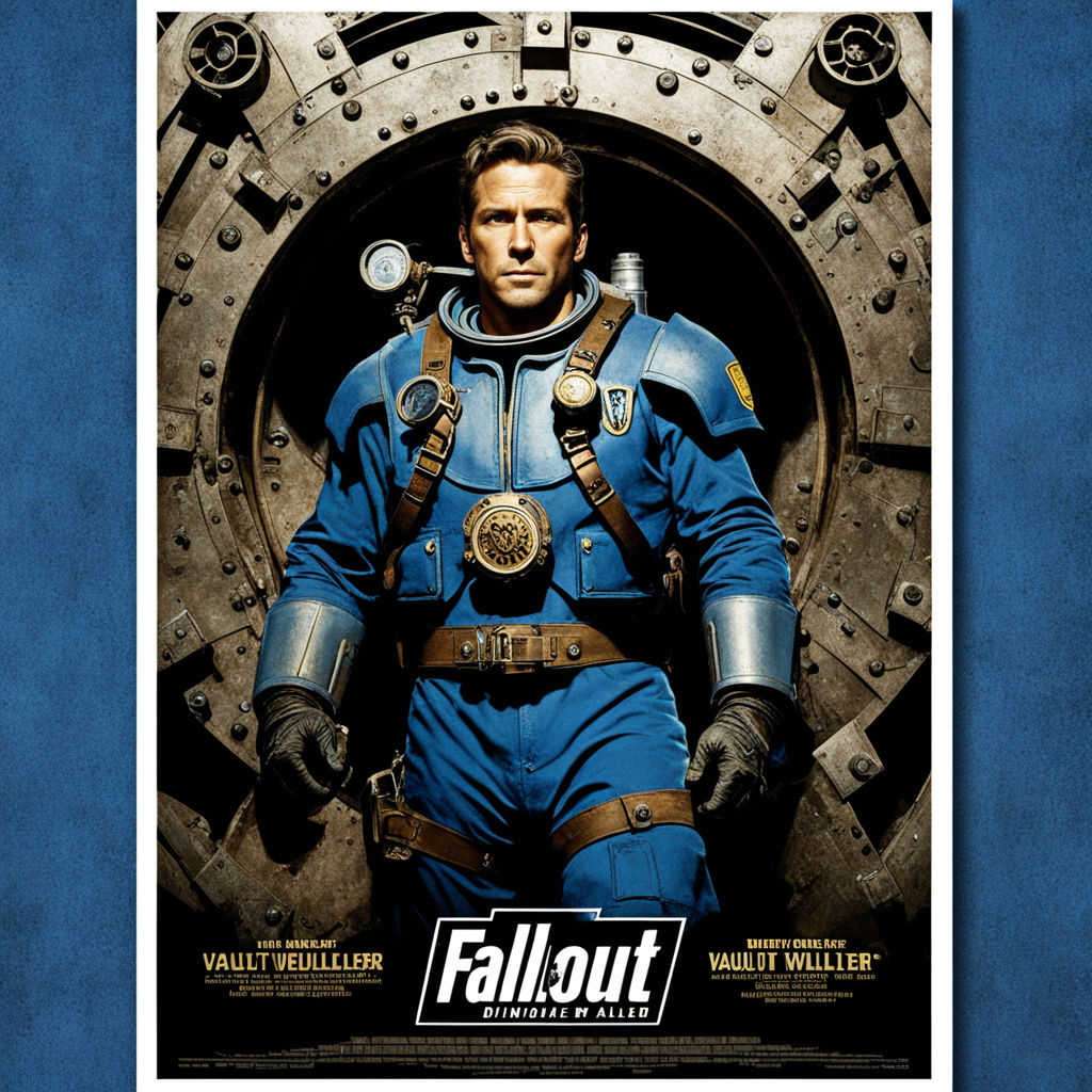Dynamic film poster of a vault dweller from fallout by AGC - Playground