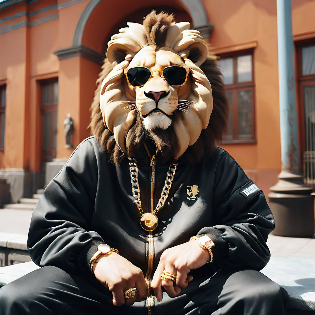 A Lion rapper by Michael M9art - Playground