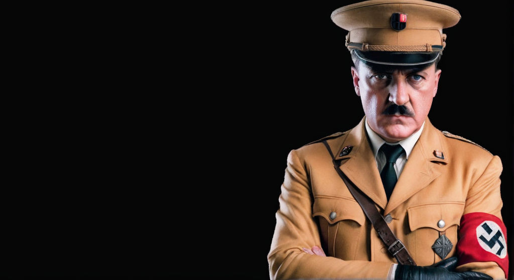 Hitler with a penetrating and angry look by Slow Travel Spain - Playground