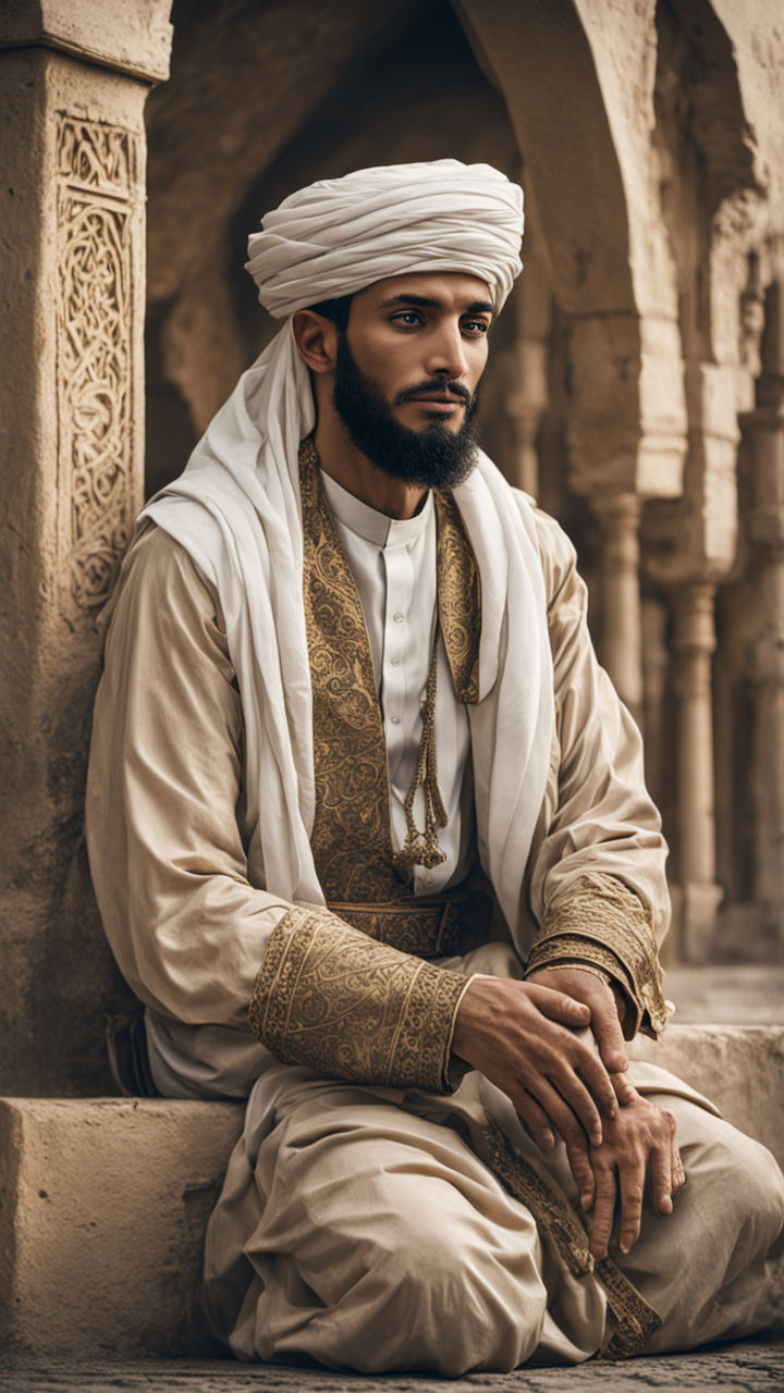 A Muslim dressed in traditional ancient Middle Eastern cloth... by ...