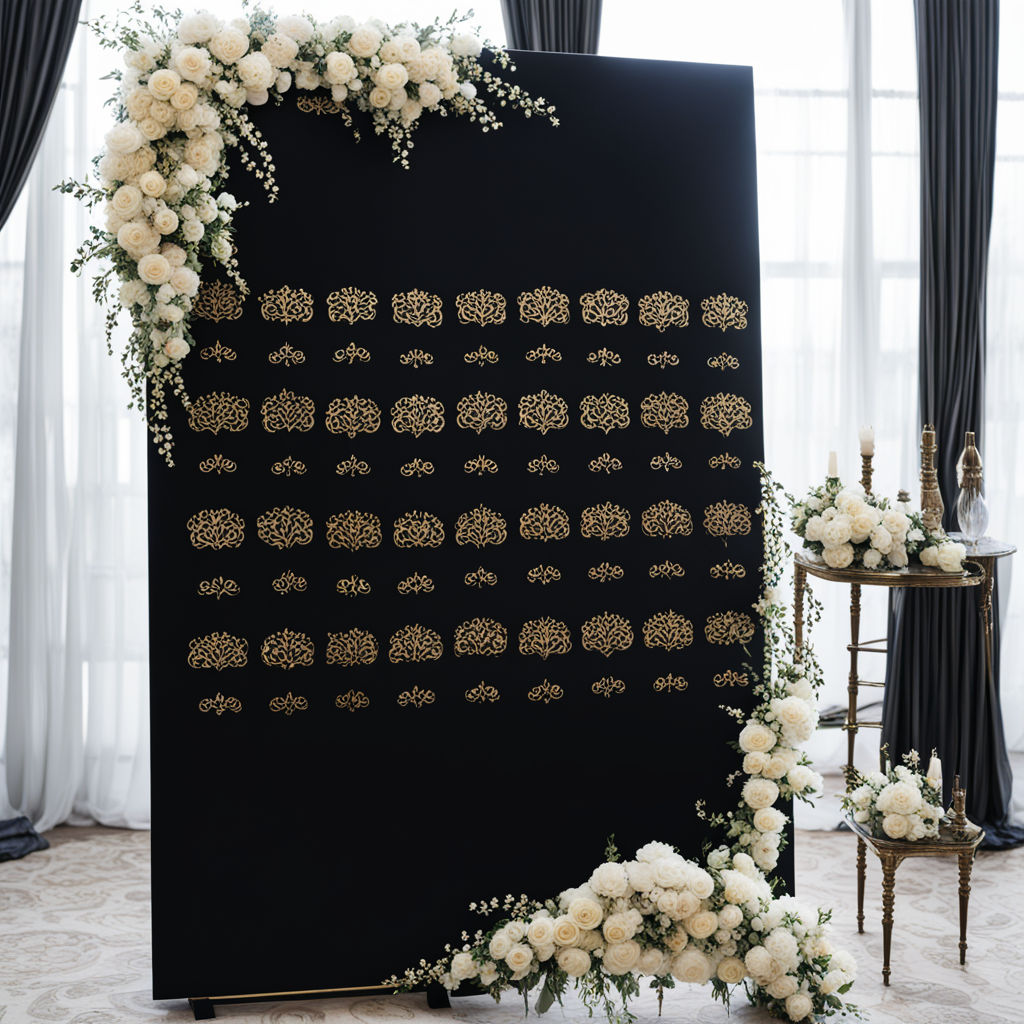 Large tall board for seating guests. White background by Настик ...