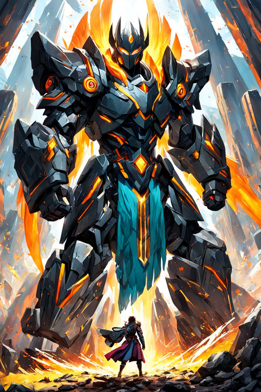 Anime-style portrayal of a stone striking Goliath's forehead by Shorts ...