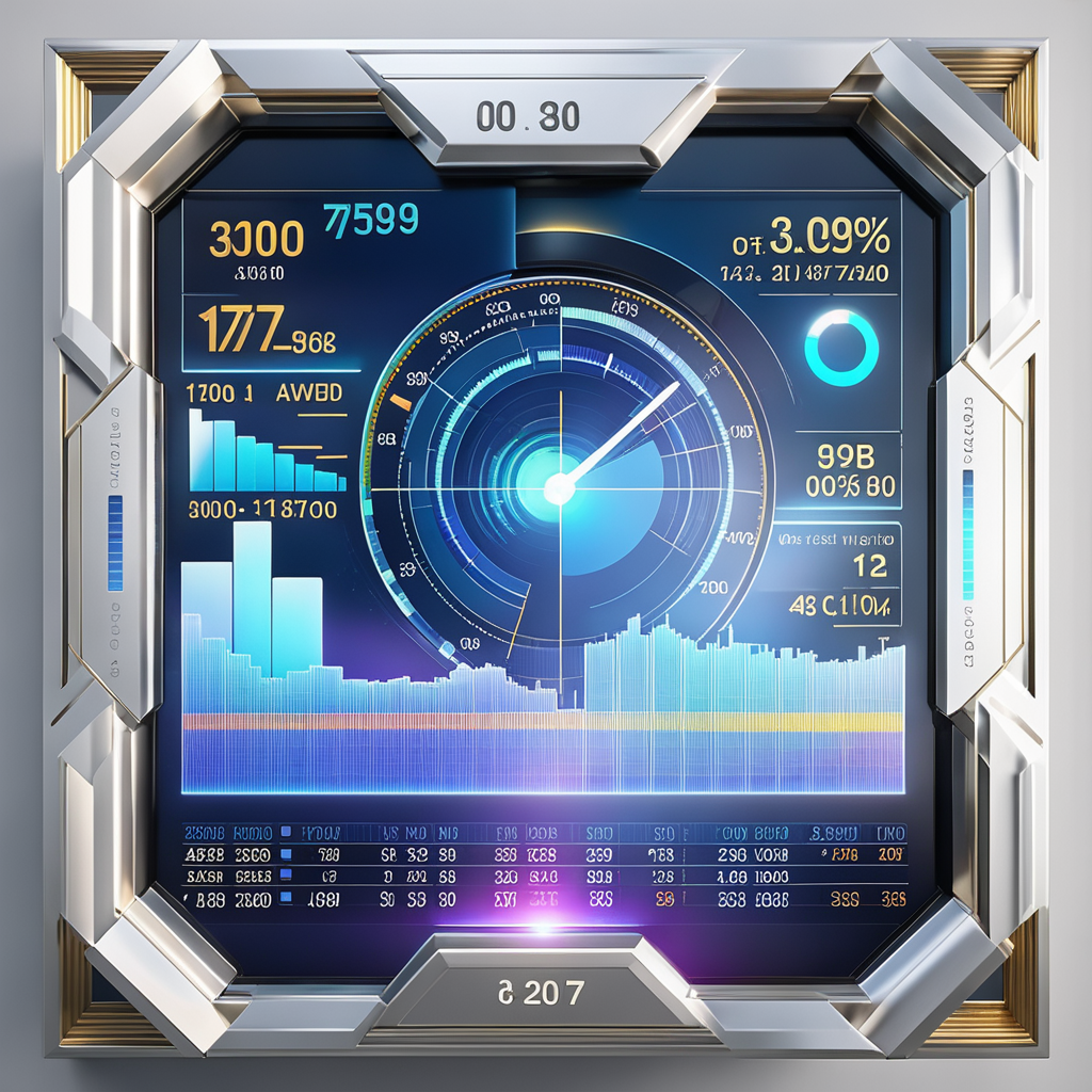 Digital high tech graph of financial statistics where show i... by Fer ...