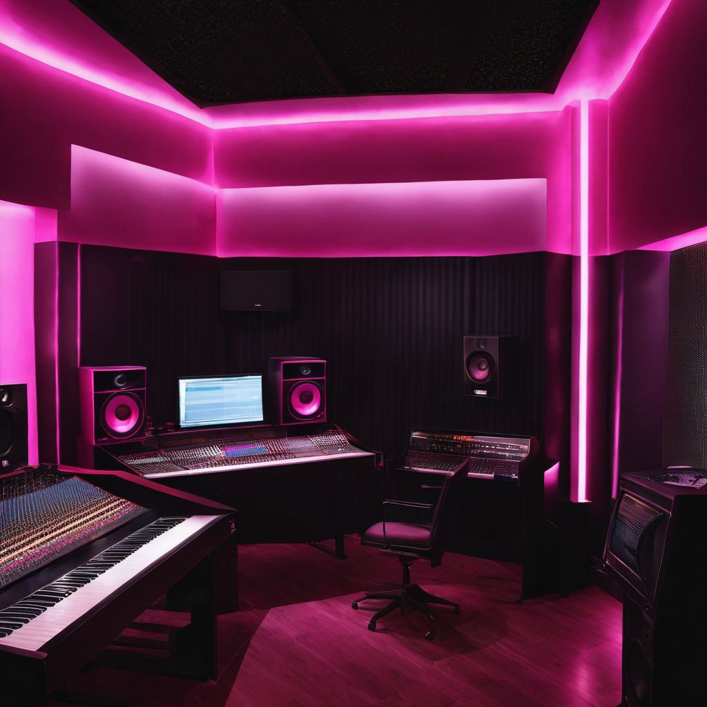 Music studio with recording booth by Elie Elaine - Playground