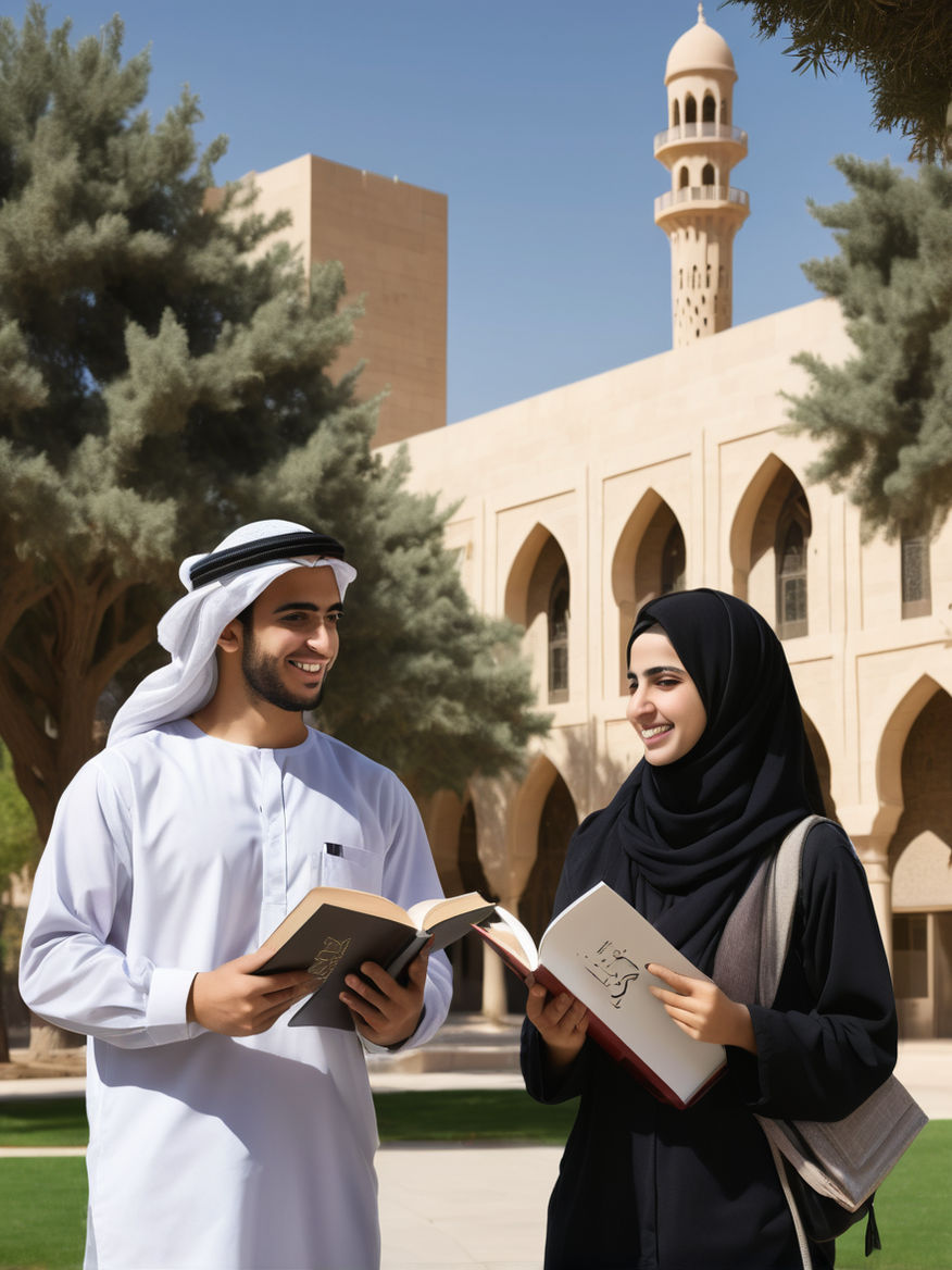 Outdoor Campus Conversation: "Two Arabic language students a... by ...