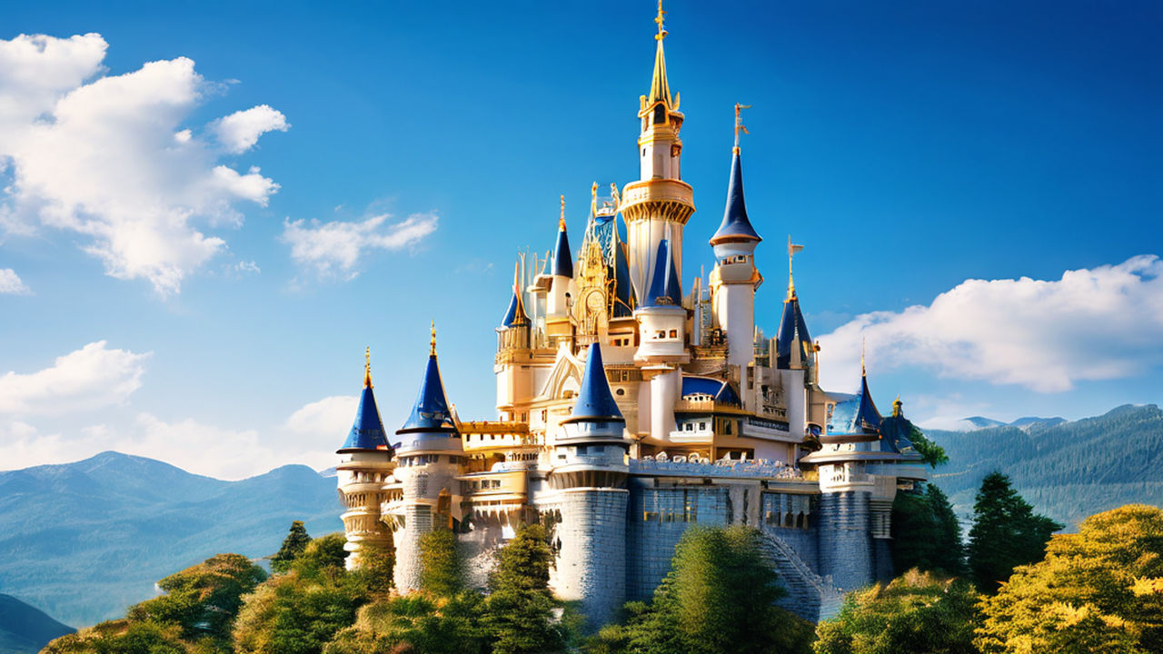 Create an image of the biggest and tallest castle by Th A - Playground