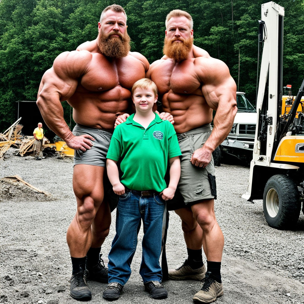 Extremely muscular bodybuilder dad by Vhr - Playground