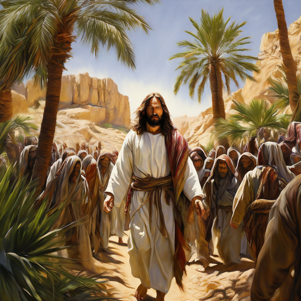 Jesus Christ entering Jerusalem by Vivian Caracoza - Playground