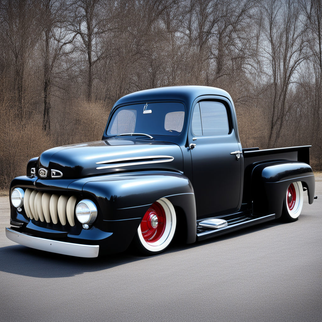 1951 Ford F1 pickup truck custom lowered Hot Rod by Malcom Gomes ...