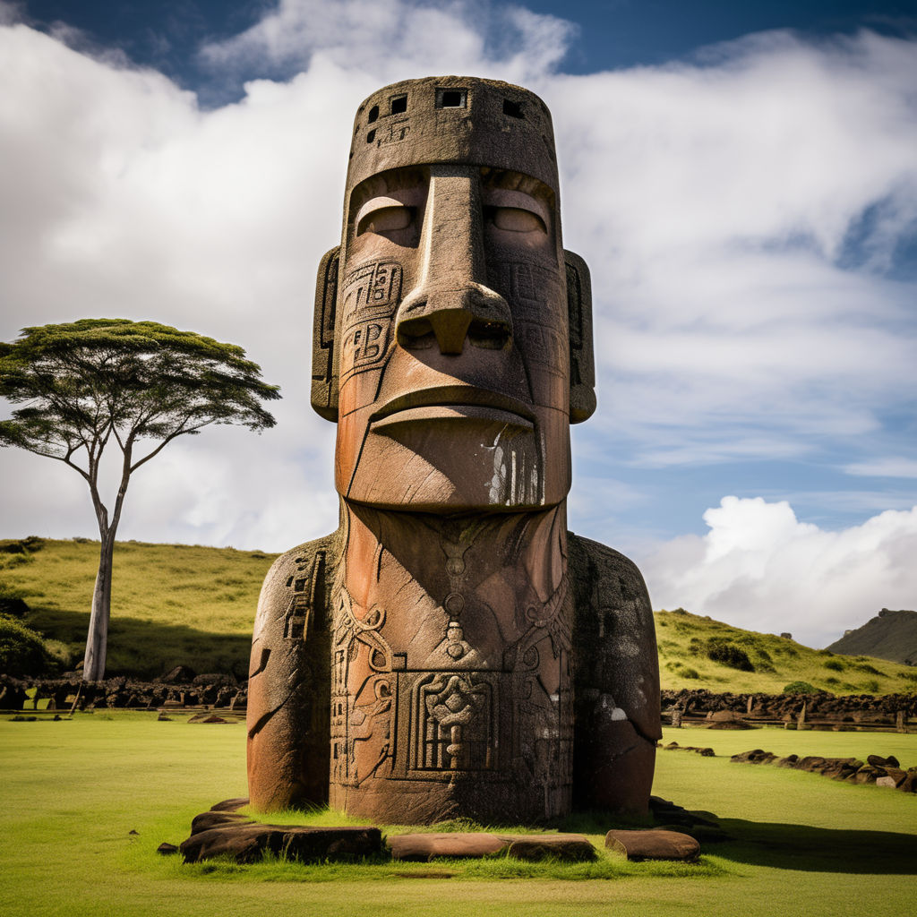 Giant stone moai by Space Jimbob - Playground