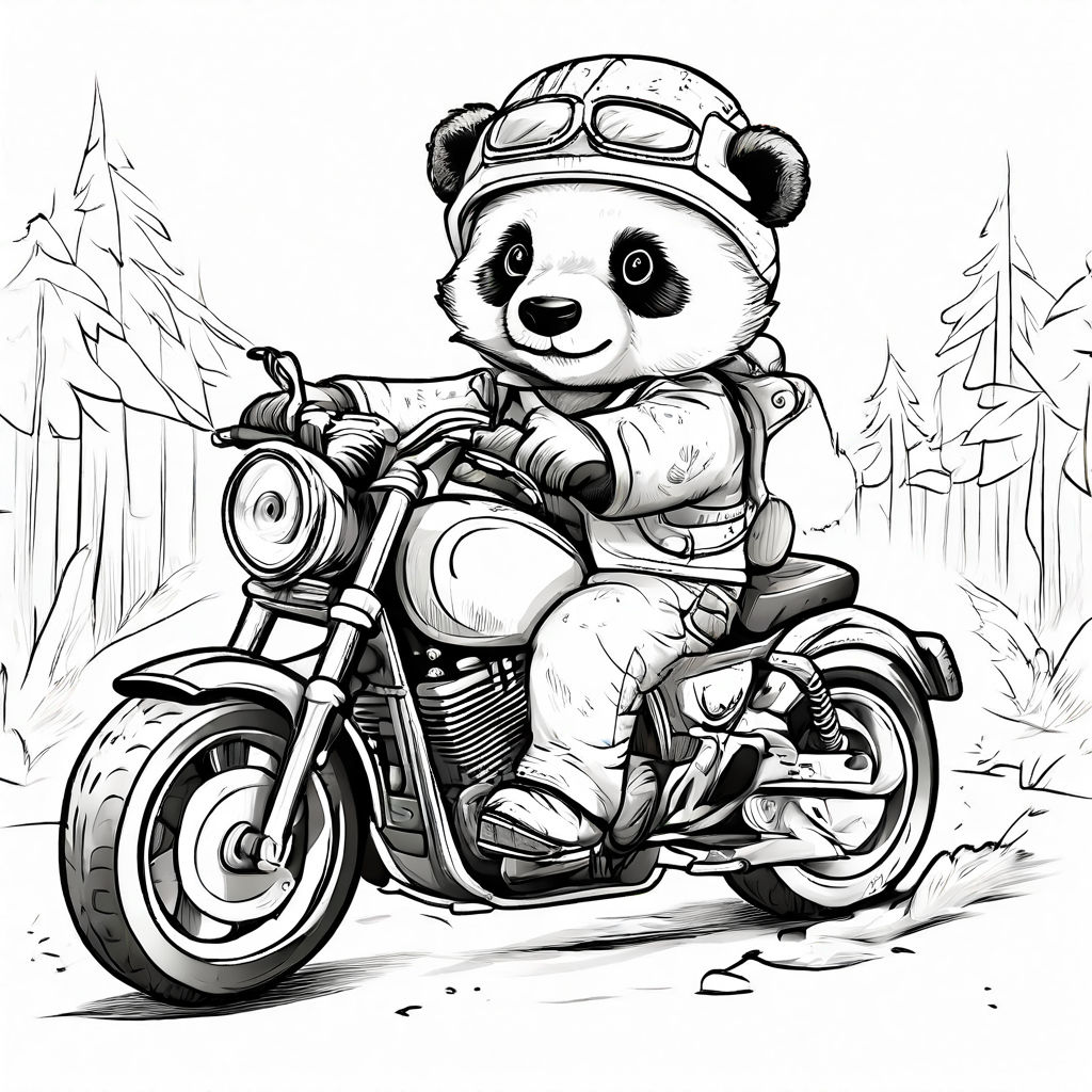 Cartoon style coloring book page in black and white showing ... by ...