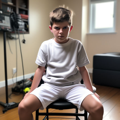 13yo boy wearing black very short sport shorts by Jannik Der Coole ...
