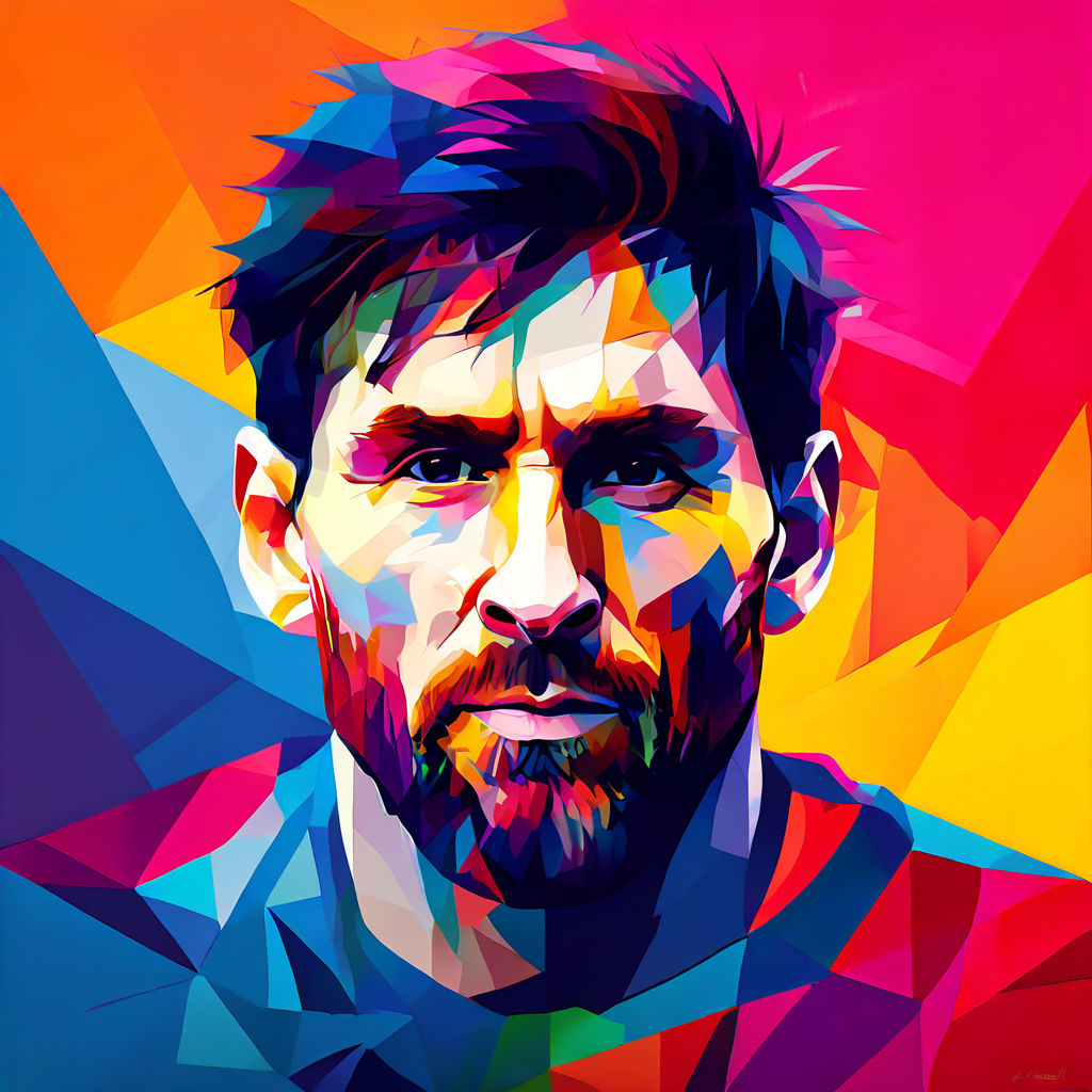 Lionel Messi captured through WPAP (Wedha's Pop Art Portrait... by ...