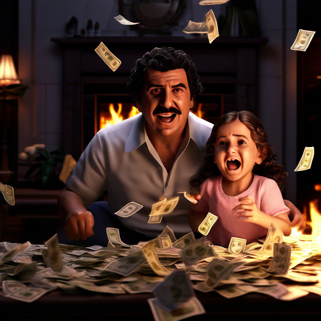create 3D animated tense pablo escobar with his daughter th... by Syed ...